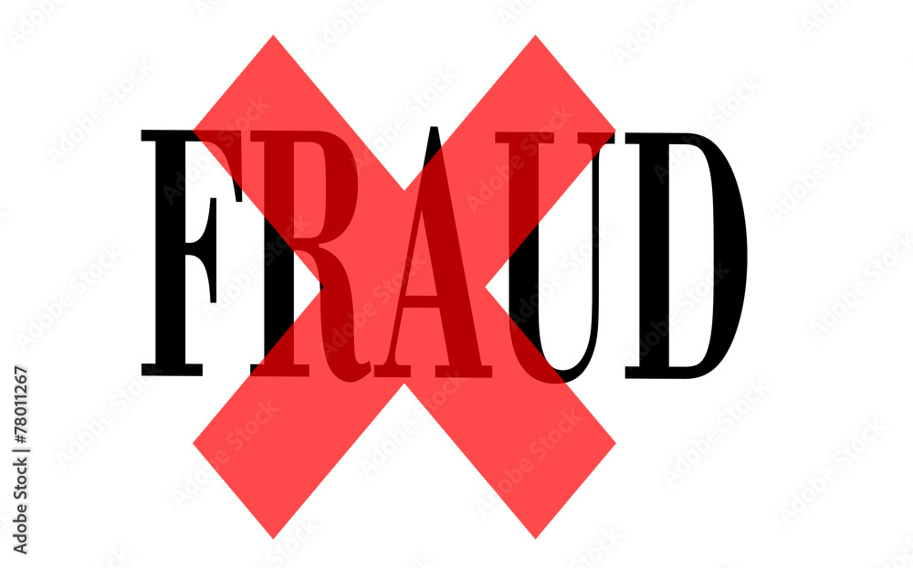 STOP FRAUD - illustration with white background Stock Illustration ...