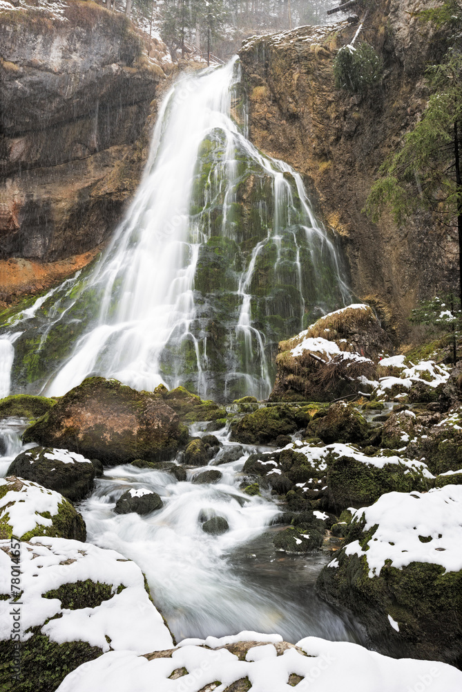 Gollinger Waterfalls at wintertime, Austria Stock Photo | Adobe Stock