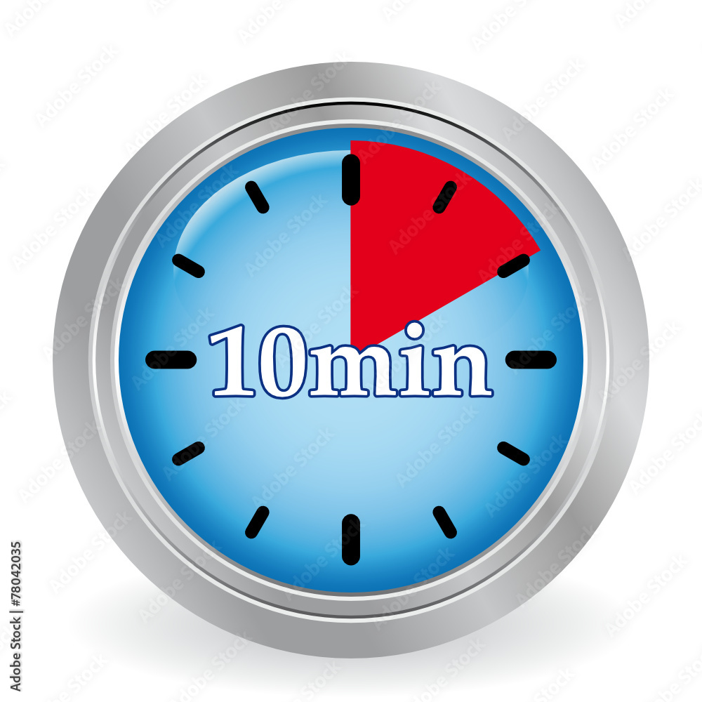 10 MINUTES ICON Stock Vector | Adobe Stock
