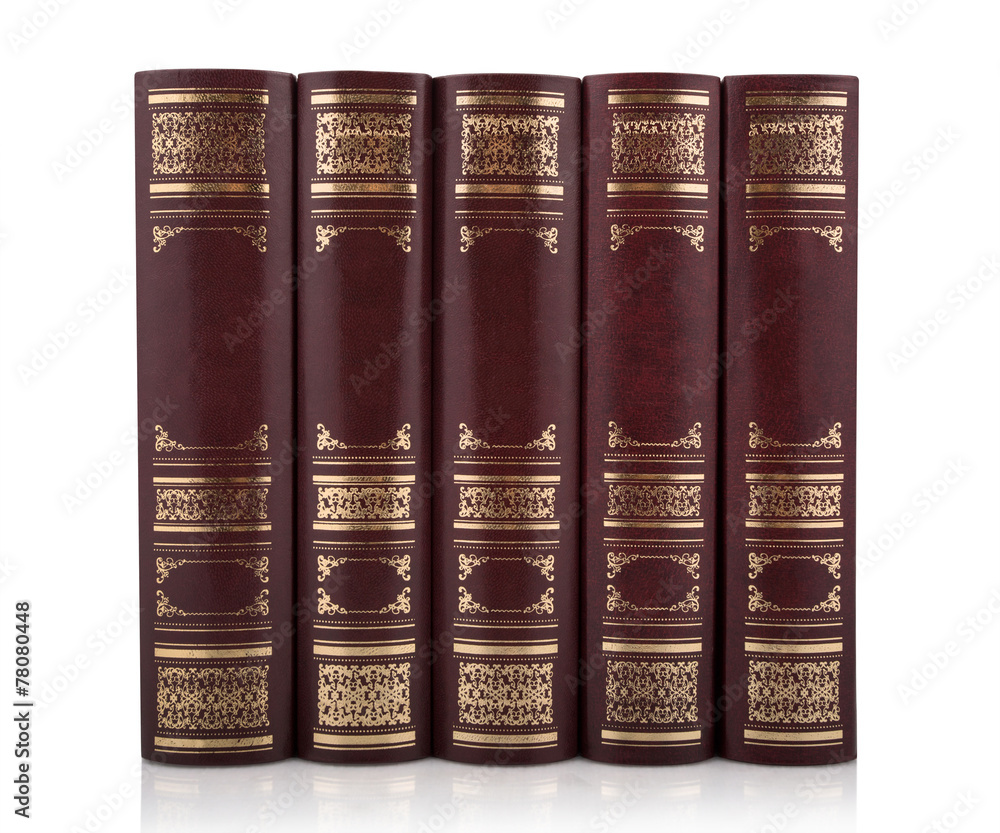 Vintage book set Stock Photo | Adobe Stock