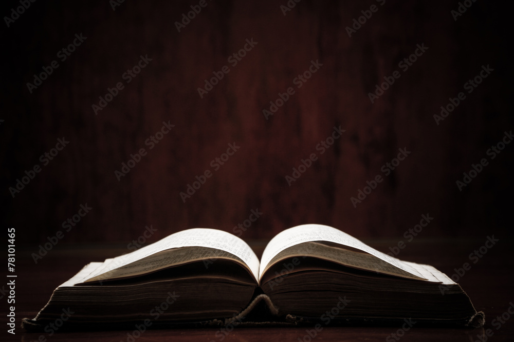 Holy Bible On Table Stock Photo | Adobe Stock