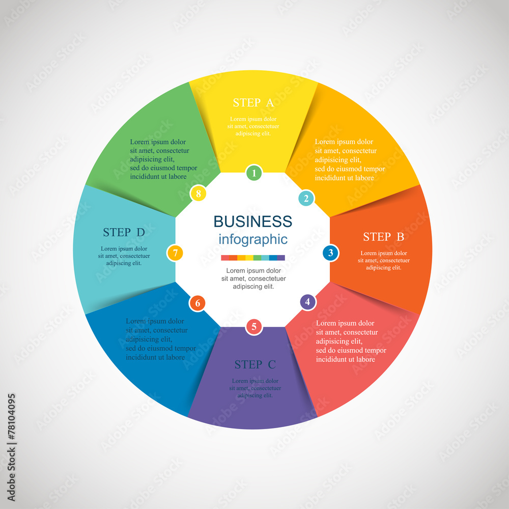 Vector circle infographic Stock Vector | Adobe Stock