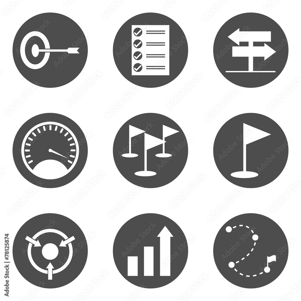 Icons Ziele Stock-Vektorgrafik | Adobe Stock