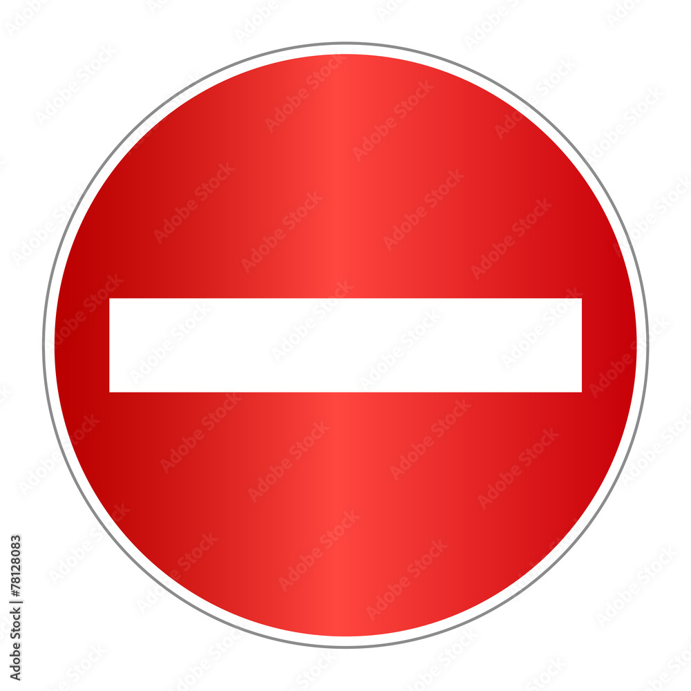 Vecteur Stock sens interdit | Adobe Stock