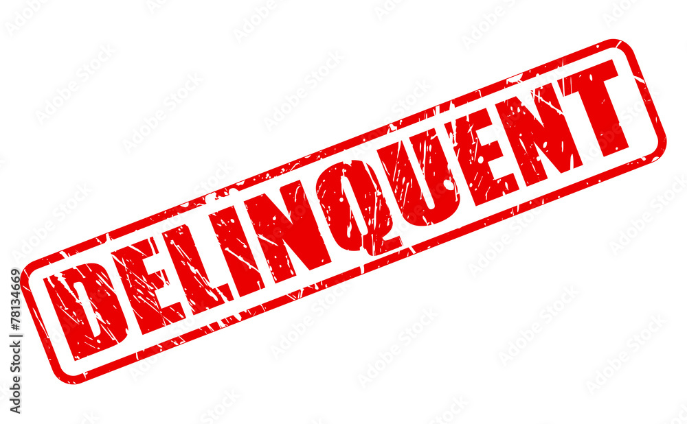 Delinquent red stamp text Stock Vector | Adobe Stock