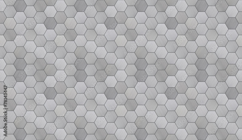 Futuristic Hexagonal Aluminum Tiled Seamless Texture Stock Illustration ...