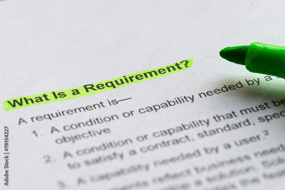 what is a requirement Stock Photo | Adobe Stock