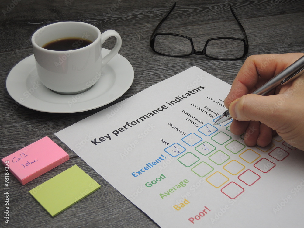 Assessment of key performance indicators Stock Photo | Adobe Stock