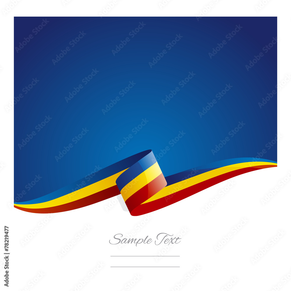 New abstract Romania flag ribbon Stock Vector | Adobe Stock