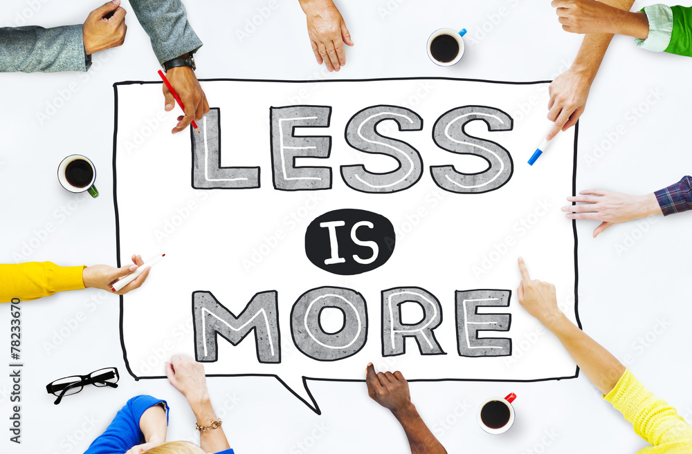 Less is More Minimal Simplicity Efficient Complexity Concept foto de ...