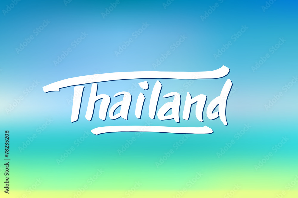 Thailand hand drawn lettering Stock Vector | Adobe Stock