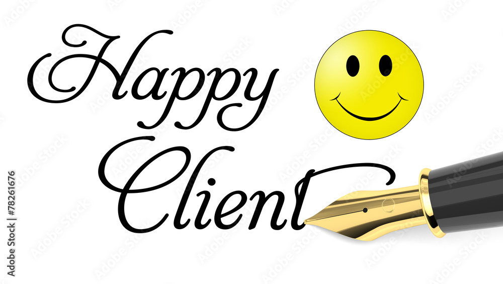 Happy Client with smiling face icon Stock Illustration | Adobe Stock