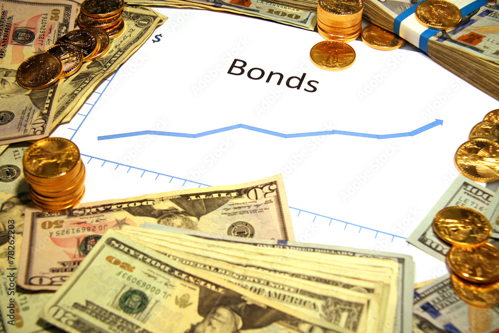 bonds rising up with gold money chart graph Stock Photo | Adobe Stock