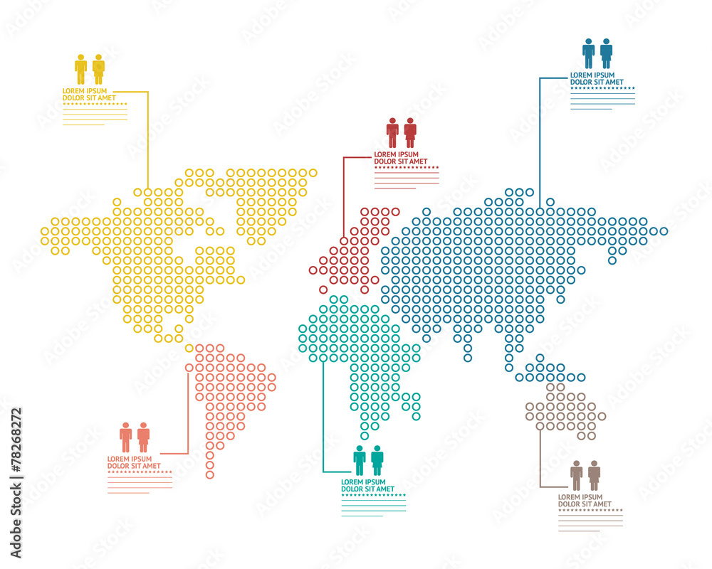 map infographic Stock Vector | Adobe Stock