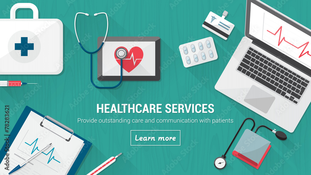 Medical desktop Stock Vector | Adobe Stock