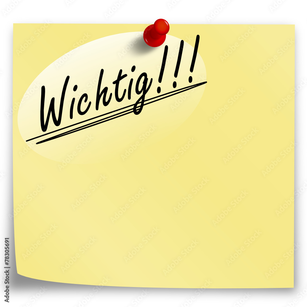 Post-It Wichtig! Stock-Vektorgrafik | Adobe Stock