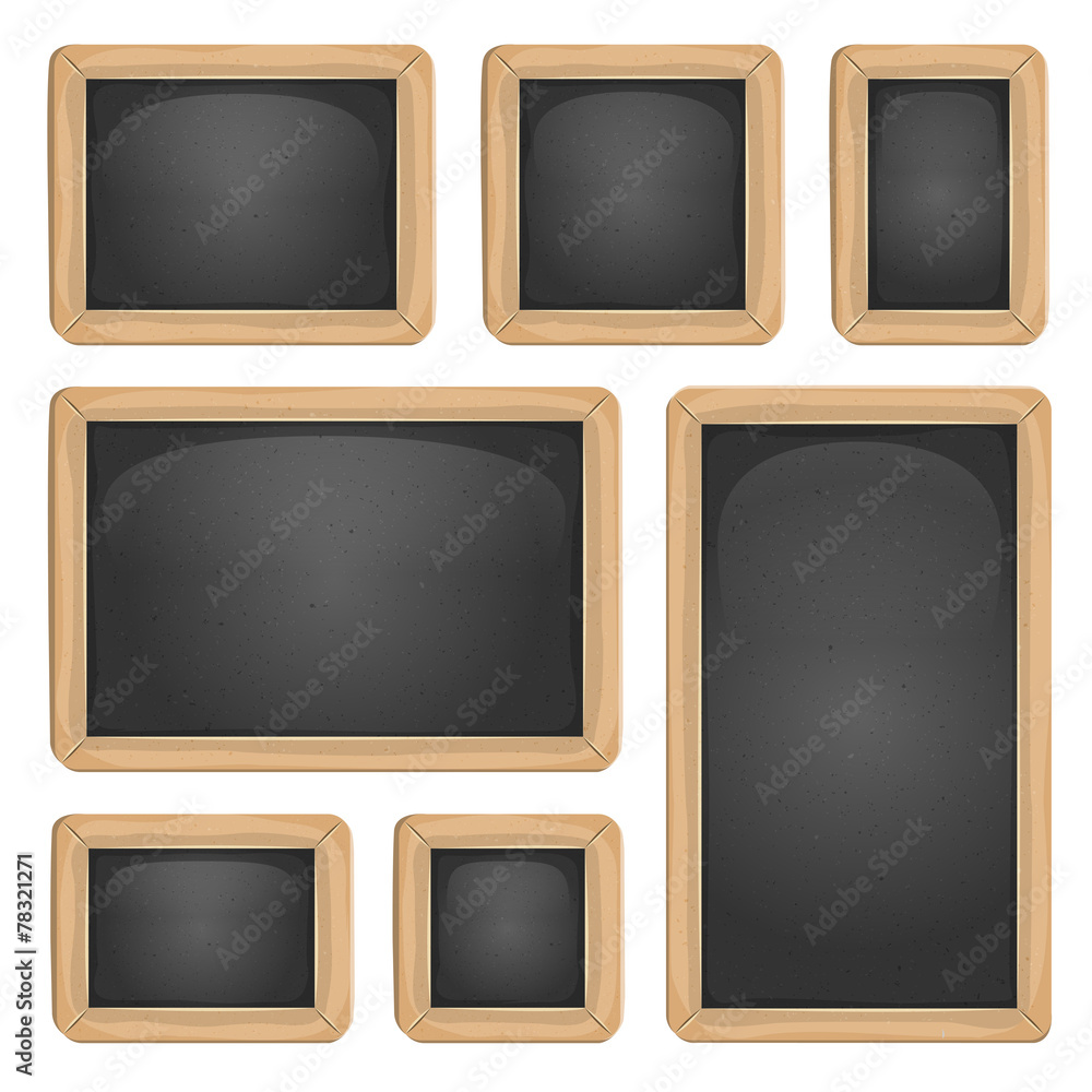 School Blackboard Set Stock Vector | Adobe Stock