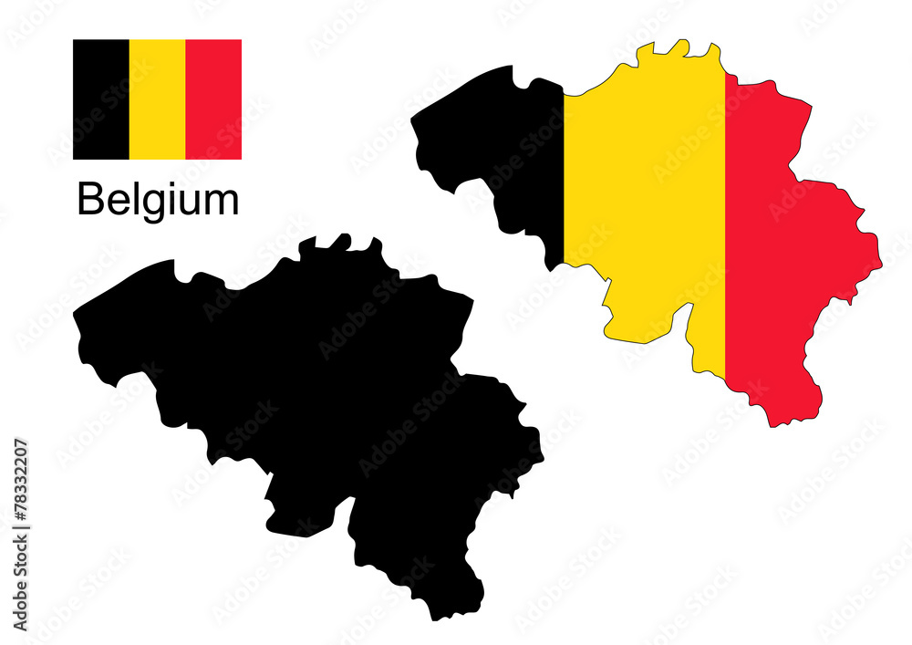 Belgium Flag Map