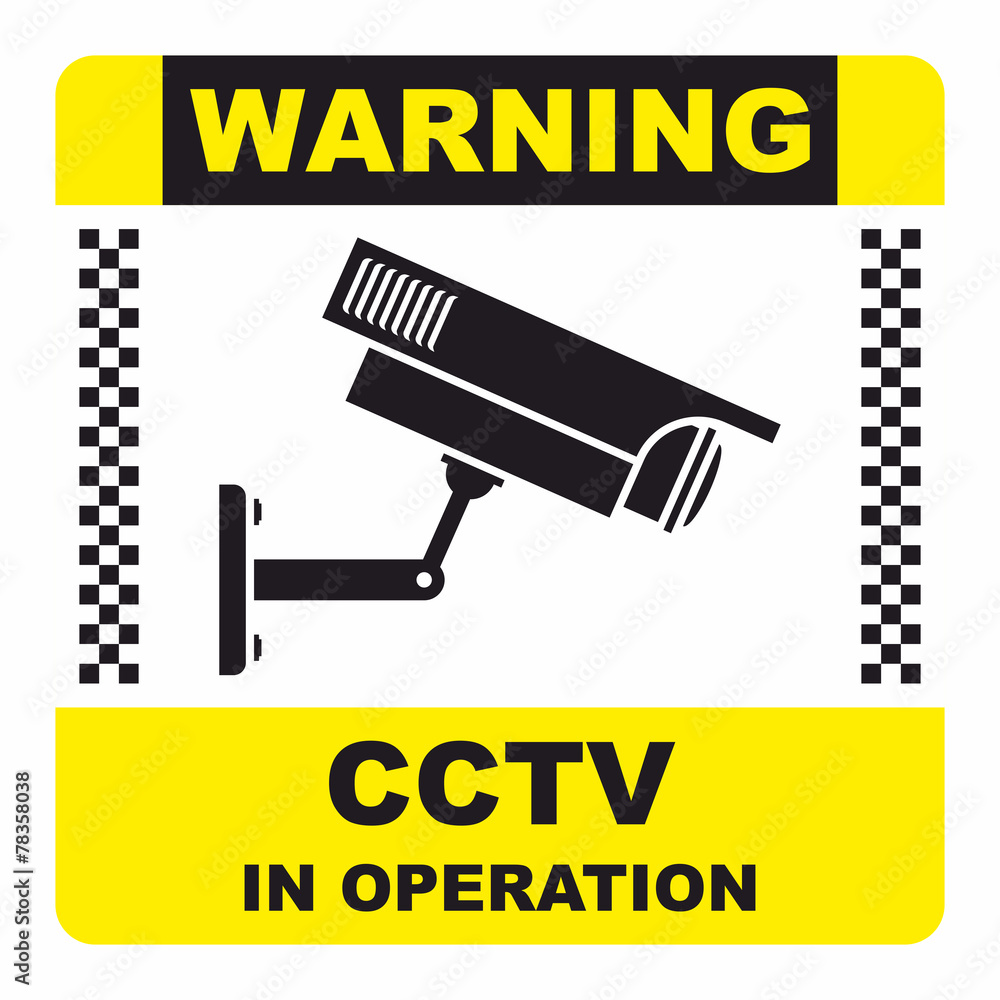 Video surveillance sign Stock Vector | Adobe Stock