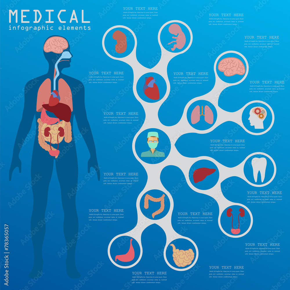 Medical and healthcare infographic, elements for creating infogr Stock ...