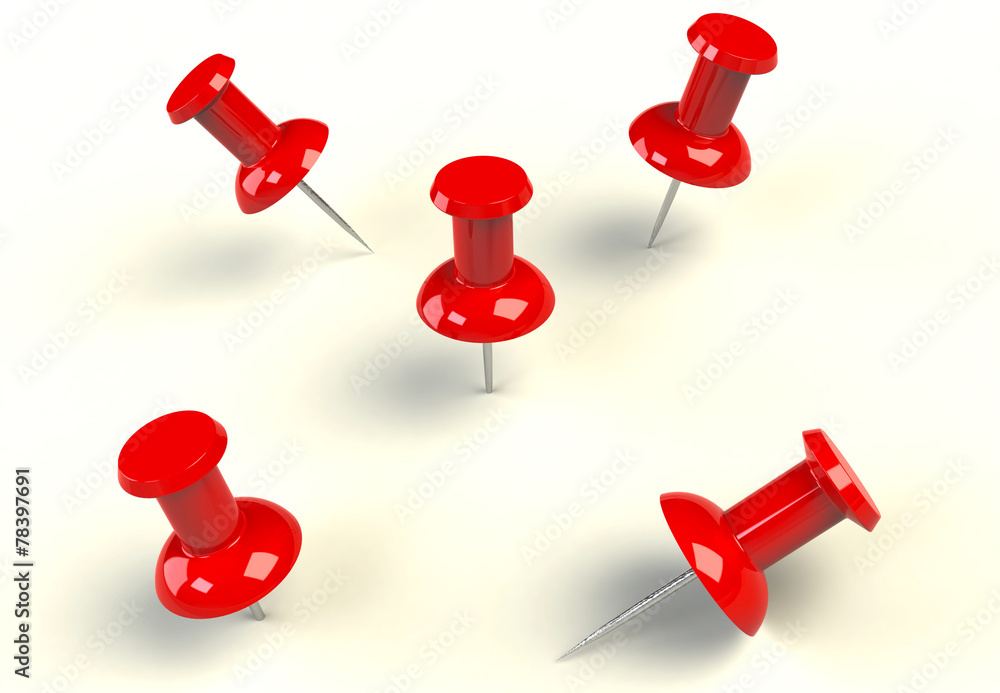 3d Pins Rot Stock-Illustration | Adobe Stock