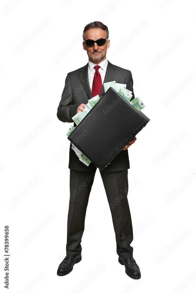 Mann mit Geldkoffer Stock Photo | Adobe Stock
