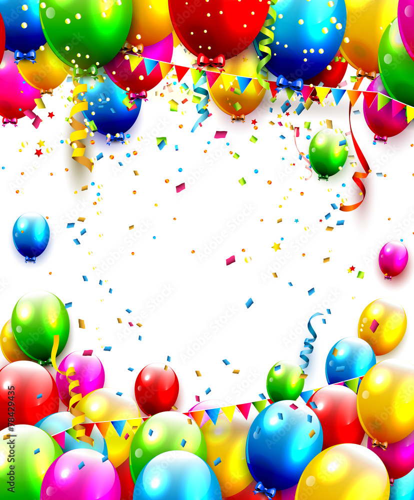 Colorful birthday background with place for your text Stock Vector ...