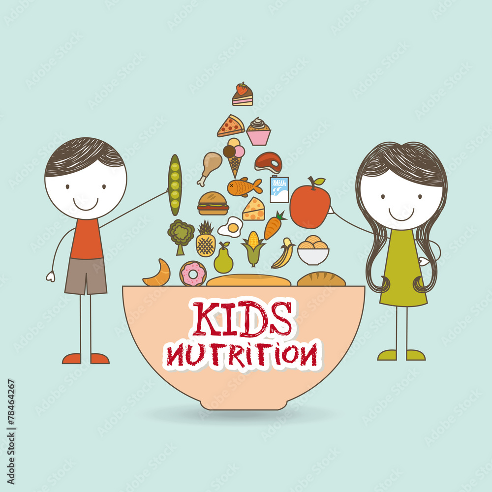 kids nutrition Stock Vector | Adobe Stock