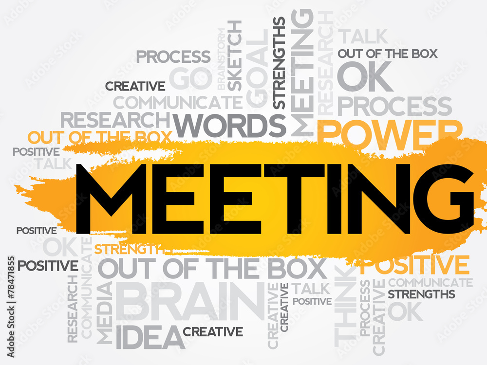 MEETING word cloud, business concept Stock Vector | Adobe Stock