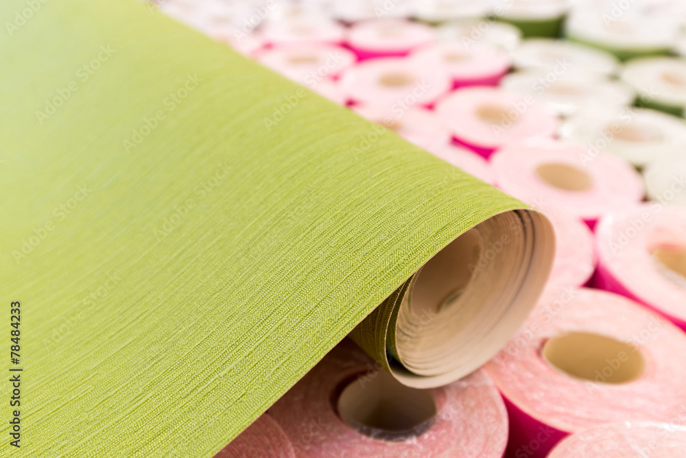 new wallpaper roll in store. macro Stock Photo | Adobe Stock