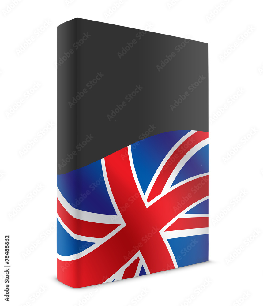 English book cover flag black Stock Illustration | Adobe Stock