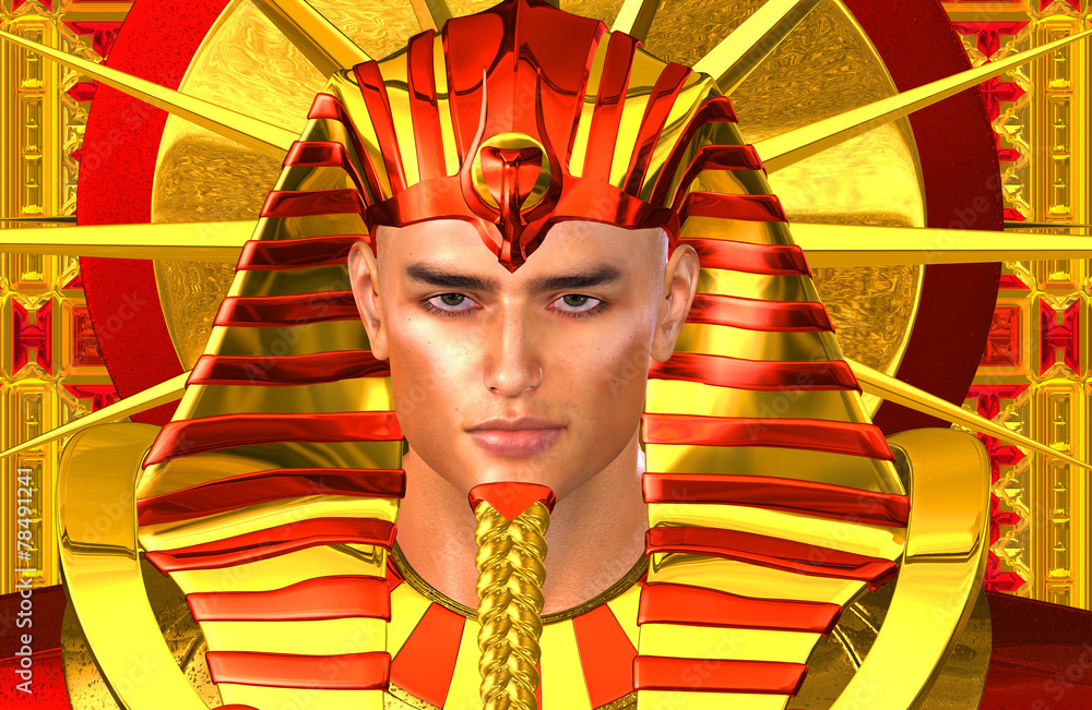 Egyptian Pharaoh Ramses. A modern digital art version Stock Photo ...