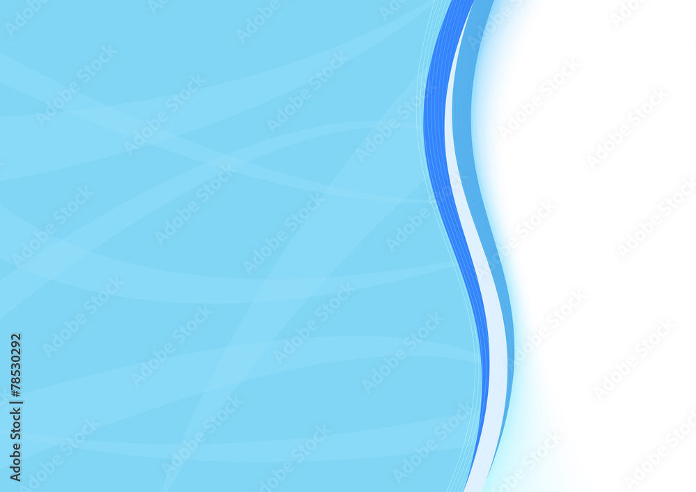 soft light blue lined folder with swoosh wave border Stock Vector ...