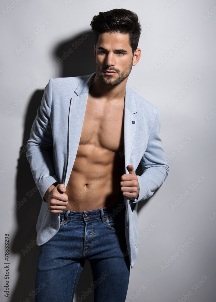 handsome young bodybuilder Stock Photo | Adobe Stock