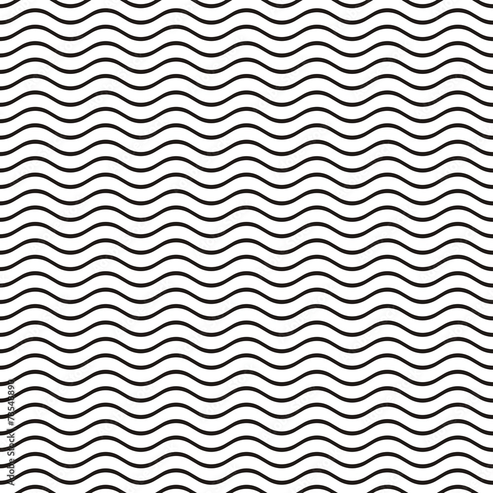 Seamless wavy line pattern Stock Vector | Adobe Stock