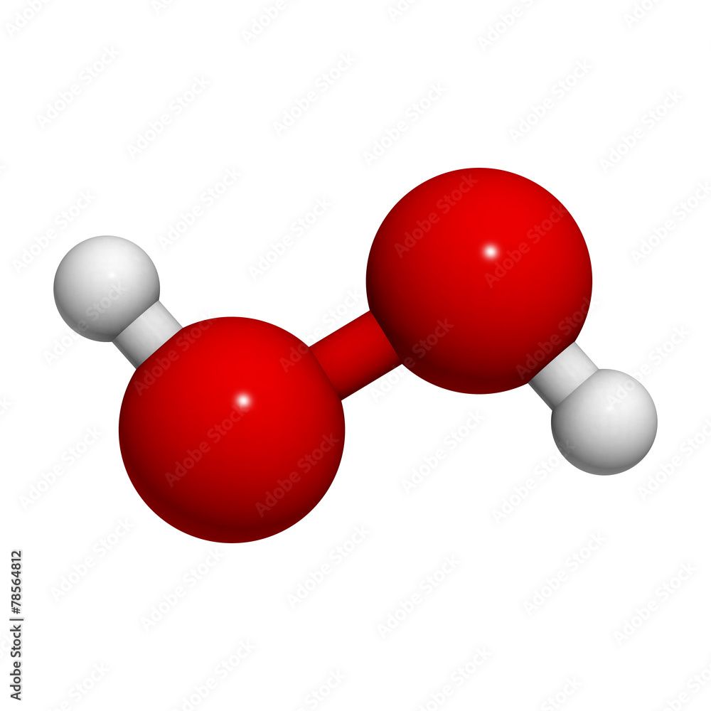 Hydrogen peroxide (H2O2) molecule Stock Illustration | Adobe Stock