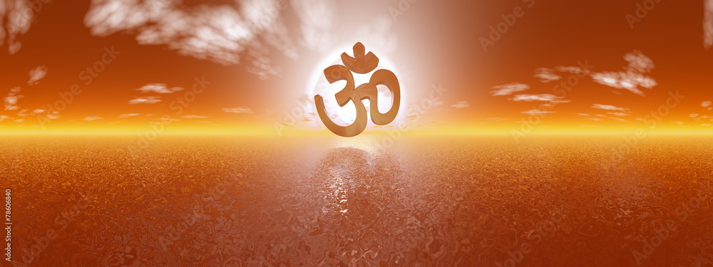 Aum symbol - 3D render Stock Illustration | Adobe Stock