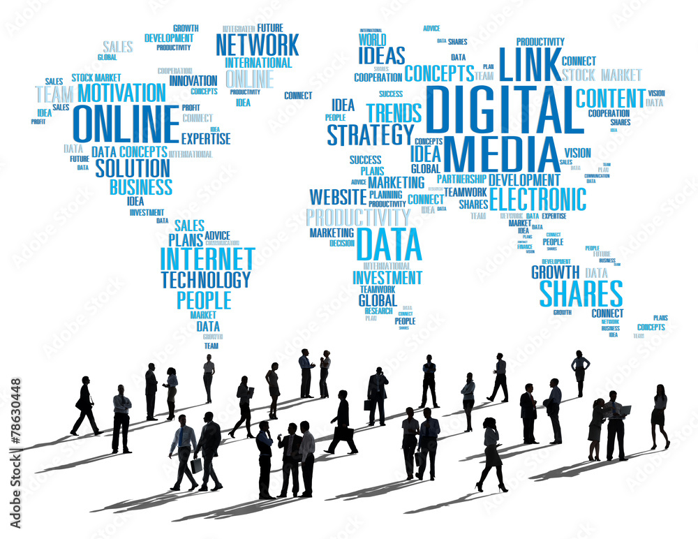 Digital Media Connecting Content Network Technology Concept Photos ...