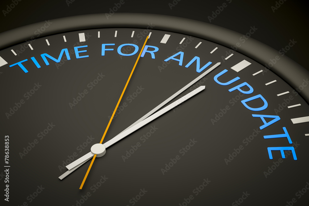 time for an update Stock Illustration | Adobe Stock