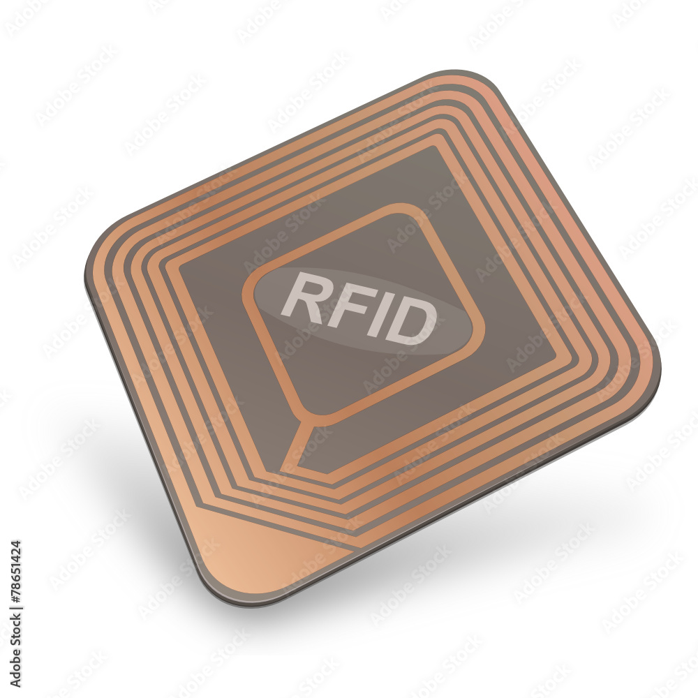 RFID chip (3D) Stock-Vektorgrafik | Adobe Stock