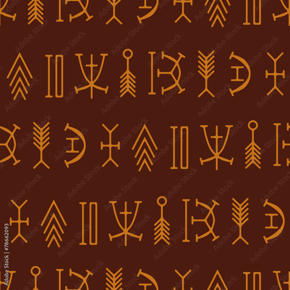 seamless background with nsibidi symbols Stock Vector | Adobe Stock