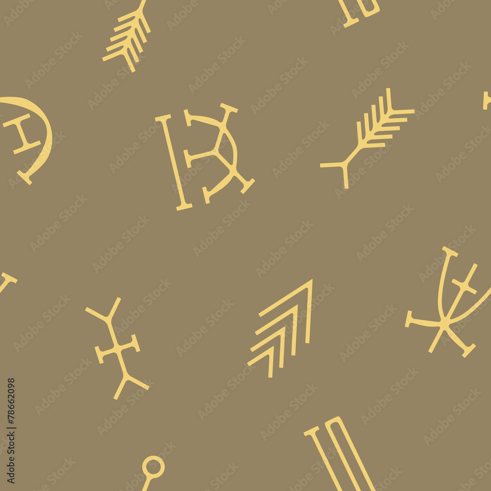 seamless background with nsibidi symbols Stock Vector | Adobe Stock