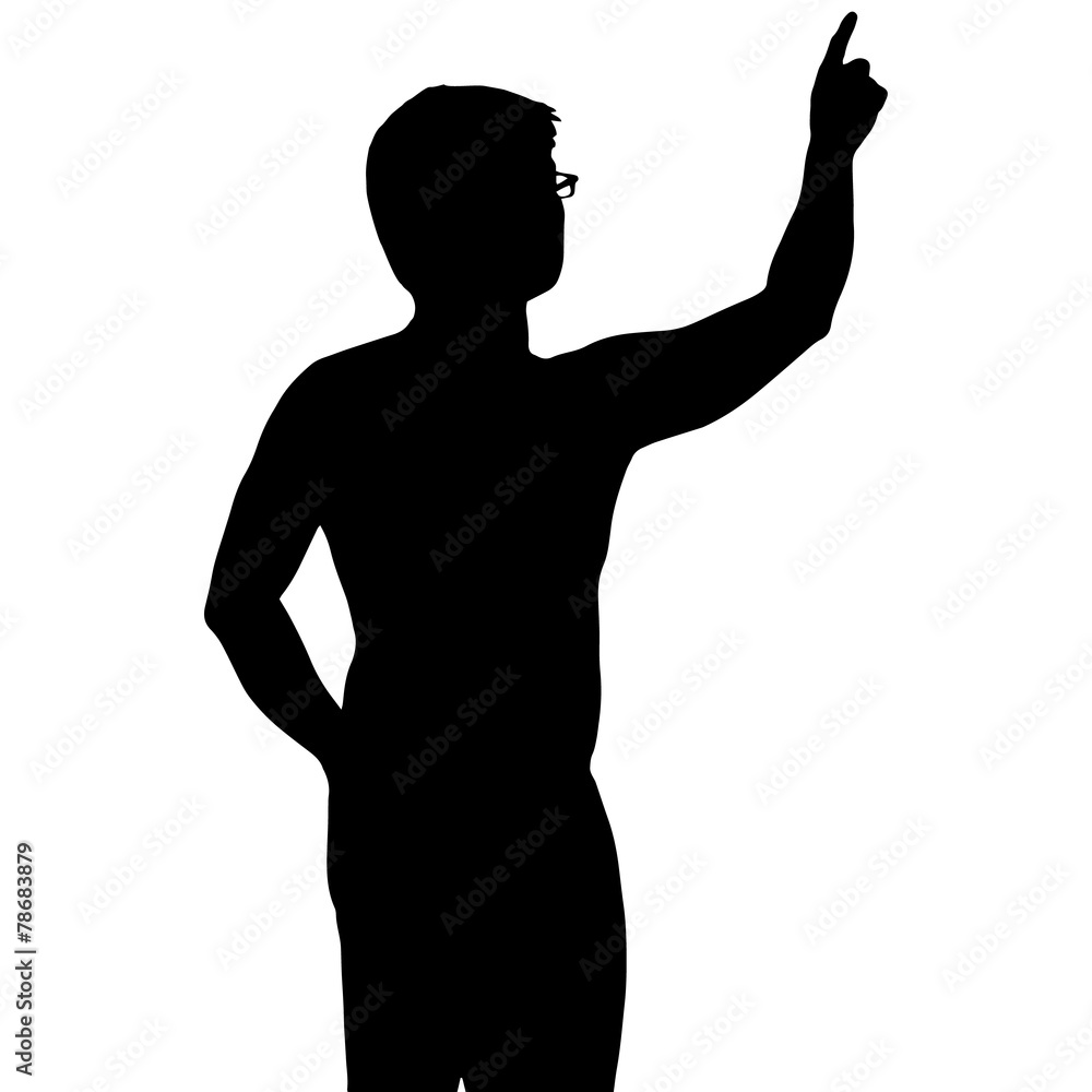 Hand Point Silhouette