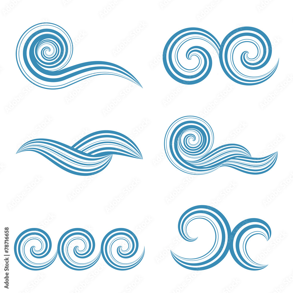 symbols of water Stock Vector | Adobe Stock