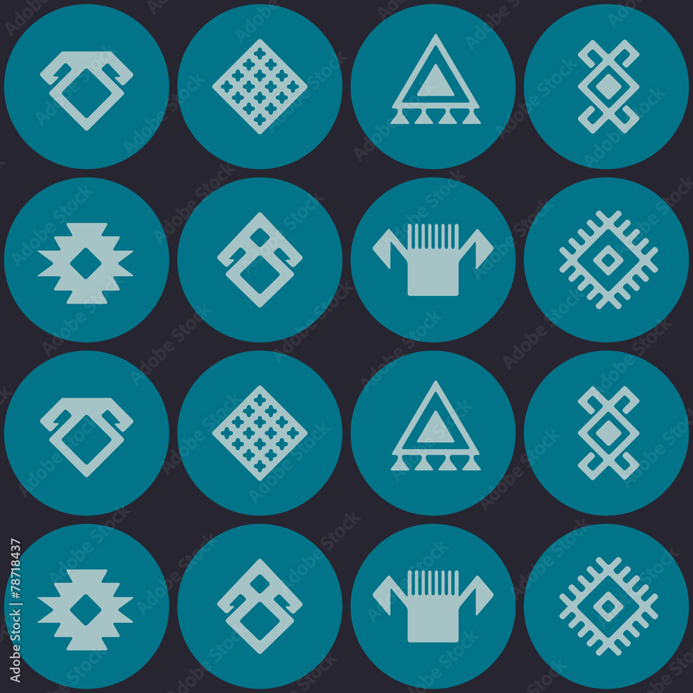 seamless background with Persian ethnic symbols Stock Vector | Adobe Stock