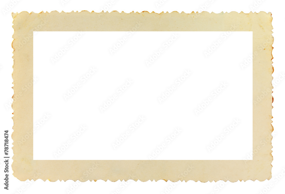 Vintage photo frame with figured edges Stock Photo | Adobe Stock