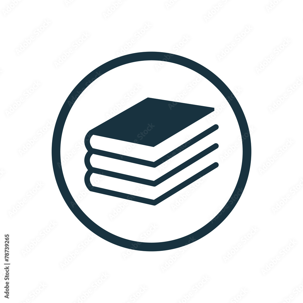 book icon, round shape Stock Vector | Adobe Stock