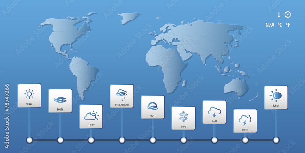 weather marks vector set Stock Vector | Adobe Stock
