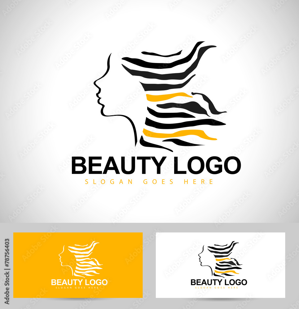 Beauty Female Face Logo Design.Cosmetic salon logo design. Stock Vector ...
