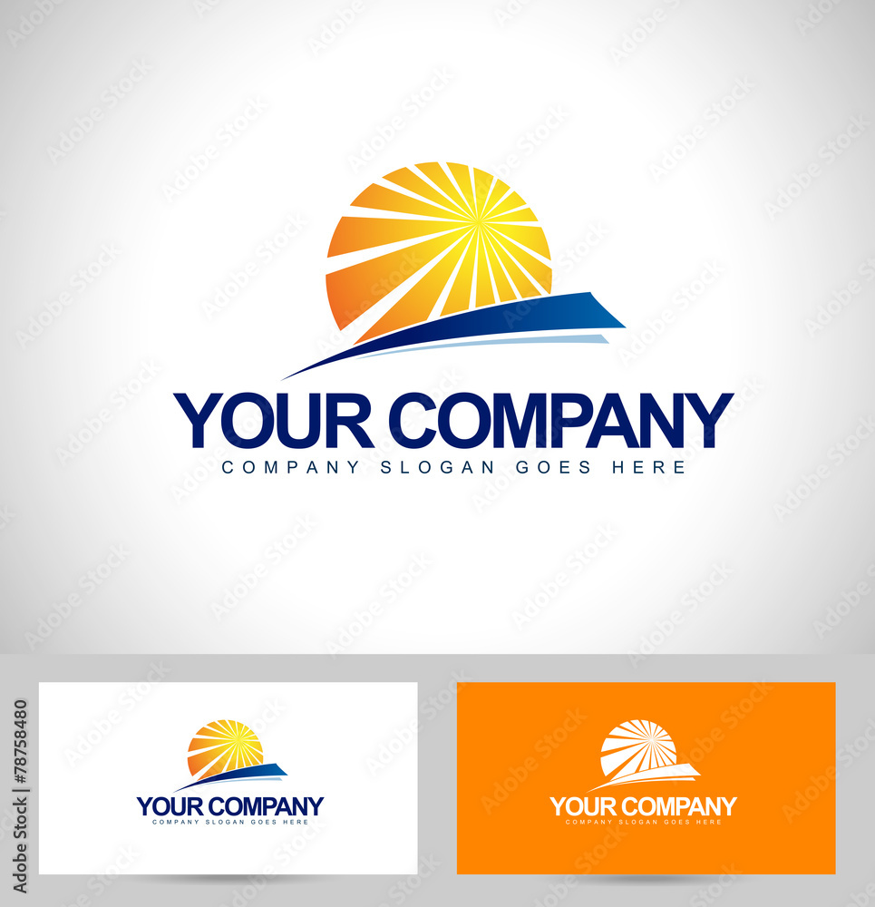 Sun Logo Vector Design. Creative Logo with abstract sun Stock Vector ...